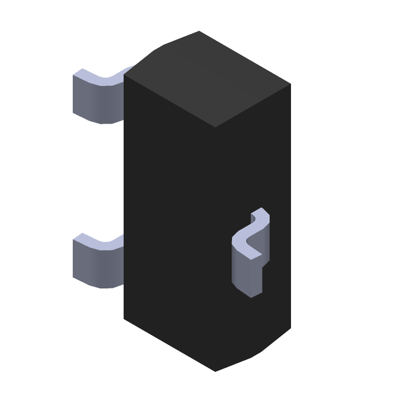 BSS84LT7G footprint, schematic symbol and 3D model by onsemi