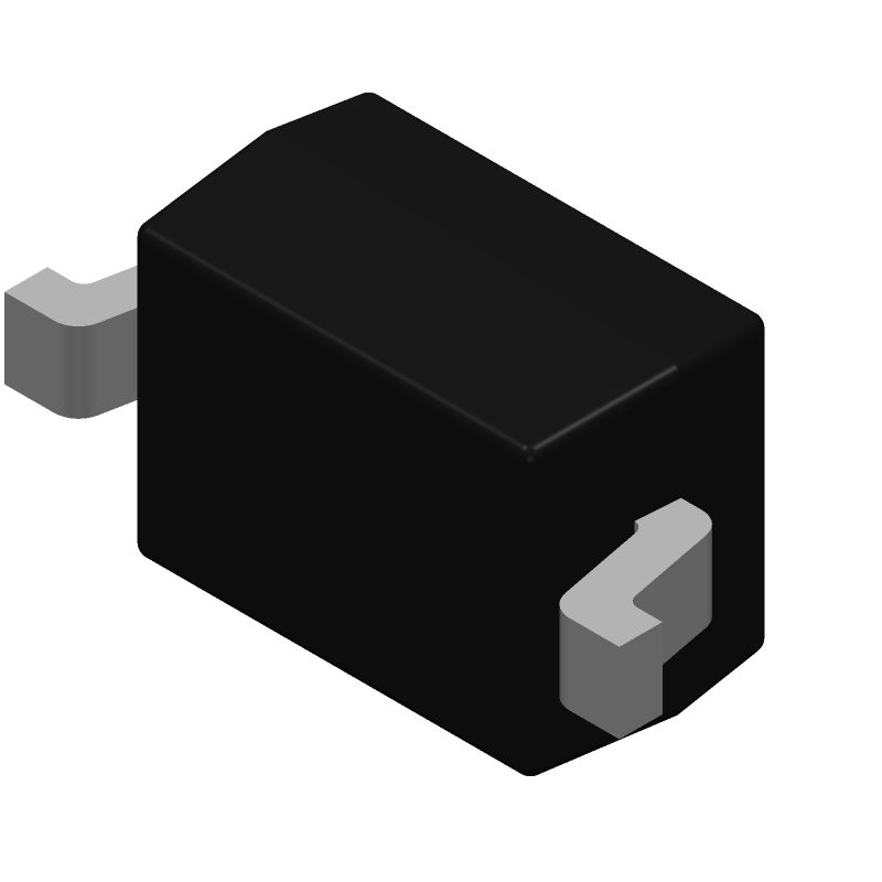 BAT60B footprint, schematic symbol and 3D model by MCC