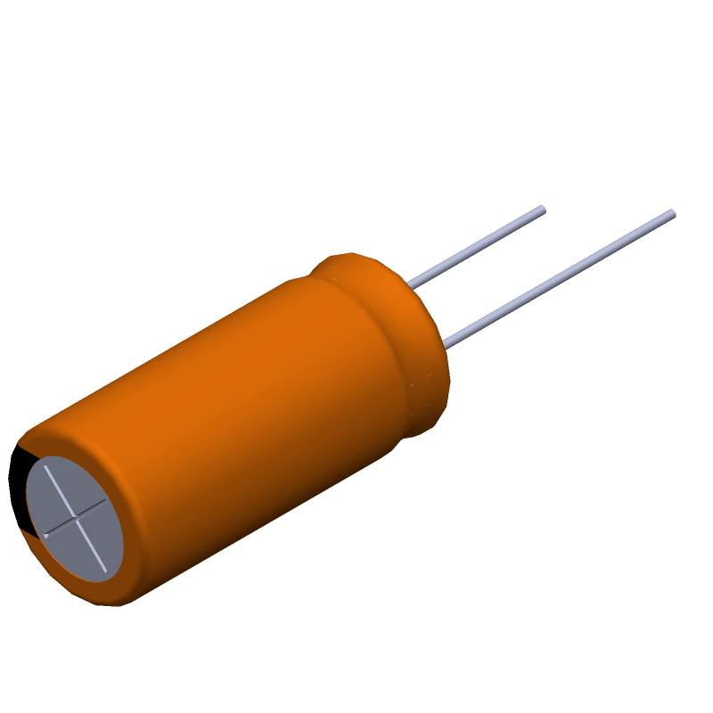 B43890B5226M000 footprint, schematic symbol and 3D model by TDK
