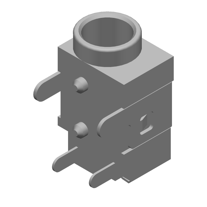 DC-0310-1.0 footprint, schematic symbol and 3D model by XKB Connectivity