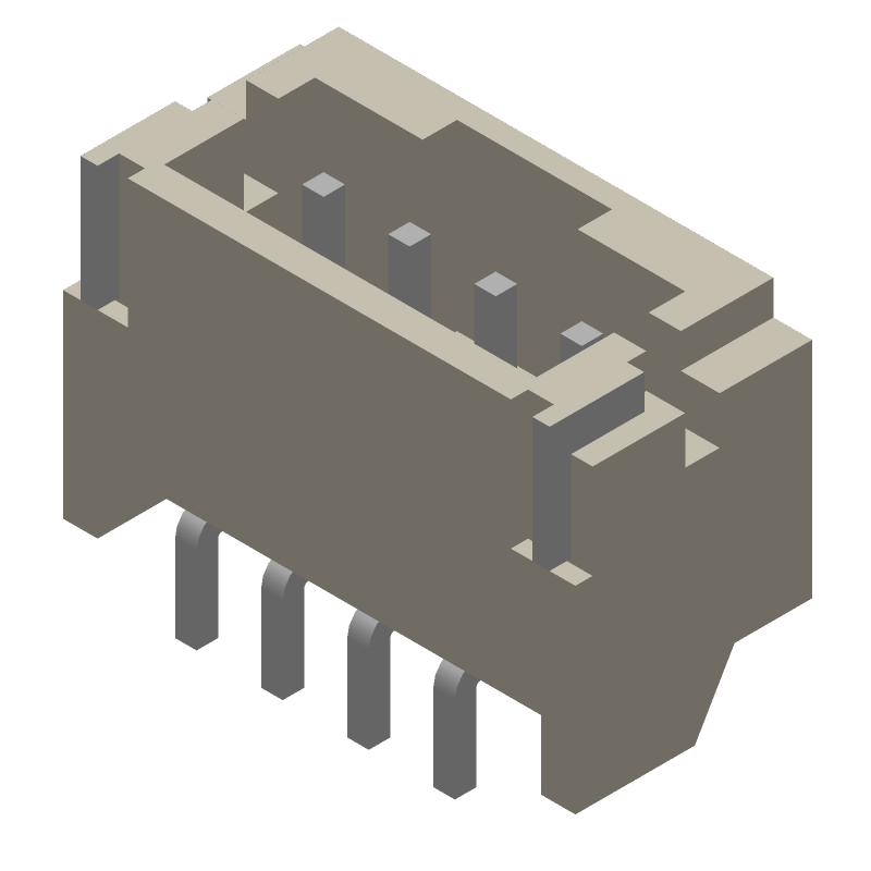 S4B-PH-SM4-TB (LF)(SN) footprint, schematic symbol and 3D model by JST ...