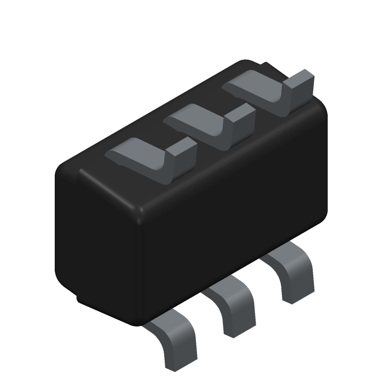DDA114YUQ-7-F footprint, schematic symbol and 3D model by Diodes ...