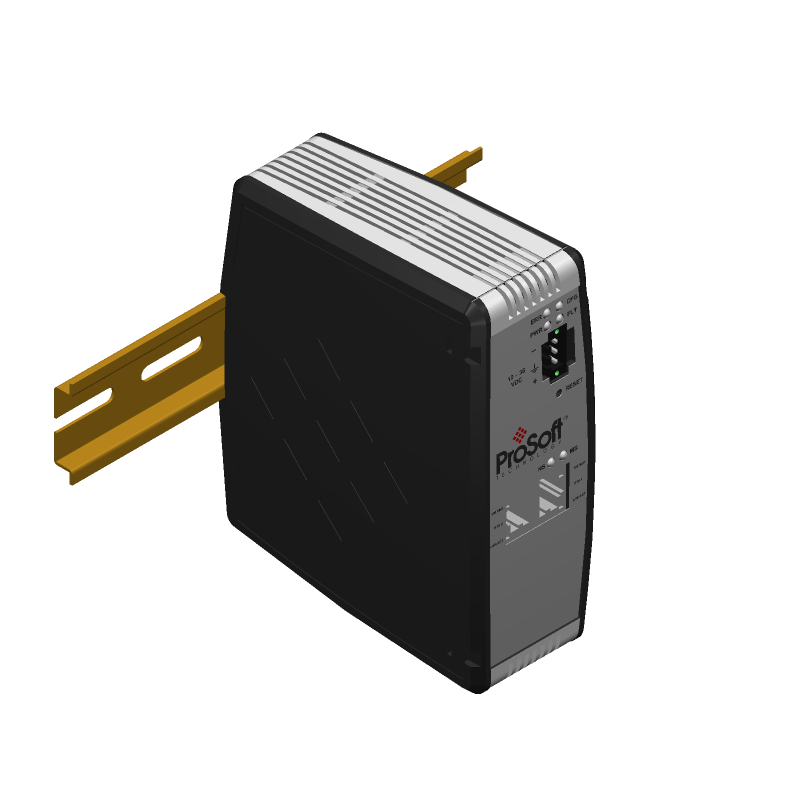 PLX32-EIP-MBTCP footprint, schematic symbol and 3D model by Prosoft