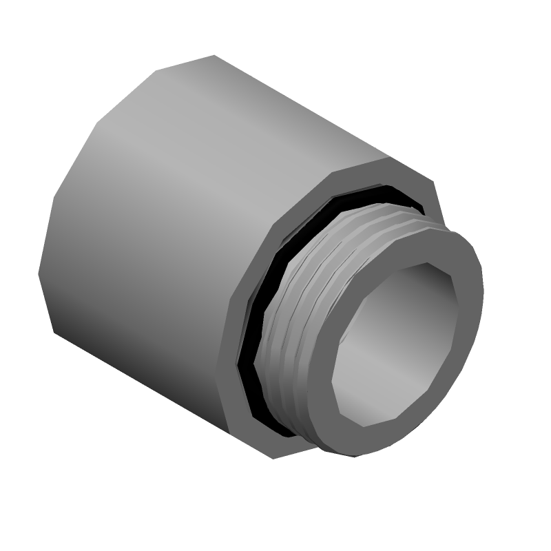 PG11-1/2 footprint, schematic symbol and 3D model by MENCOM