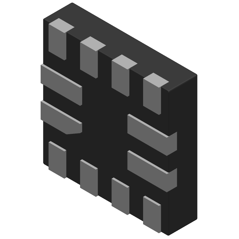 TUSB211RWBR footprint, schematic symbol and 3D model by Texas Instruments