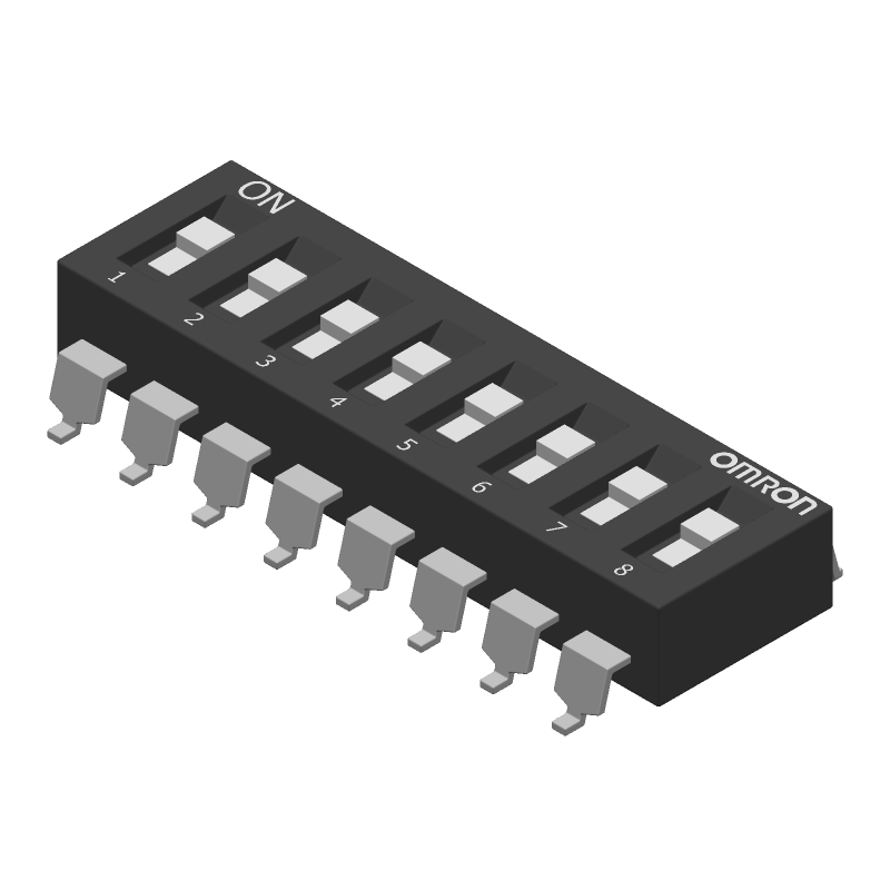 A6S-8102-PH footprint, schematic symbol and 3D model by OMRON Electronics