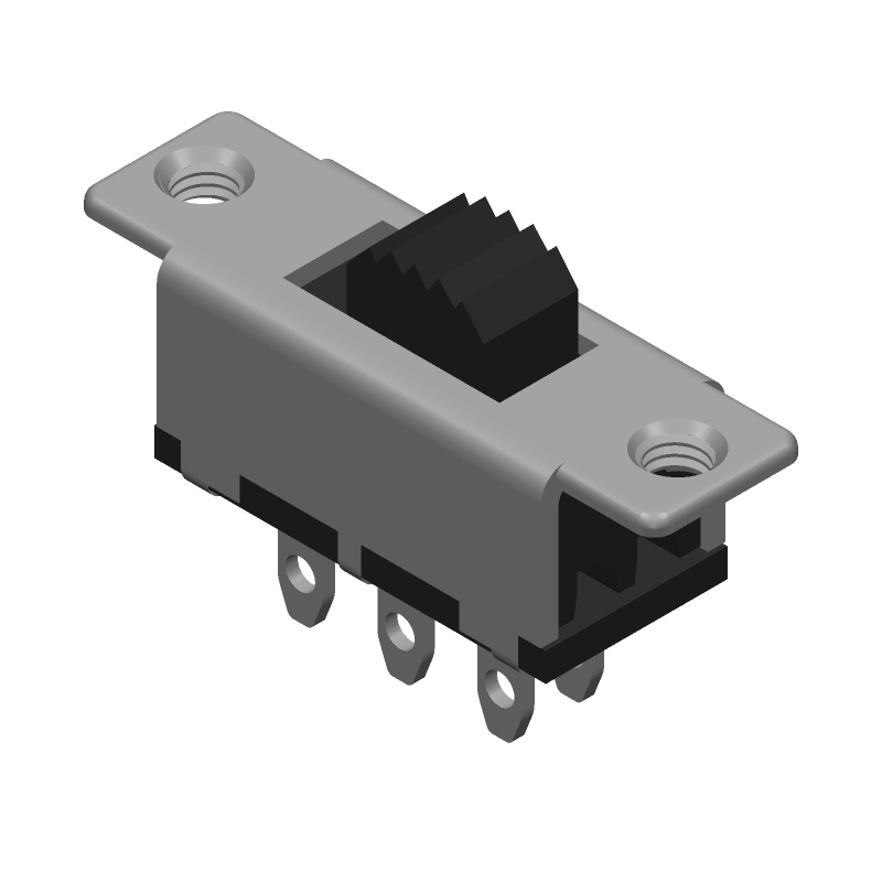 SLIDE SWITCH MINIATURE DPCO footprint, schematic symbol and 3D model by ...