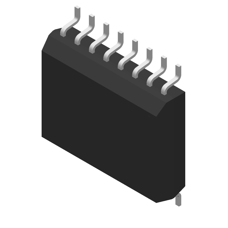 ADM3202ARWZ footprint, schematic symbol and 3D model by Analog Devices
