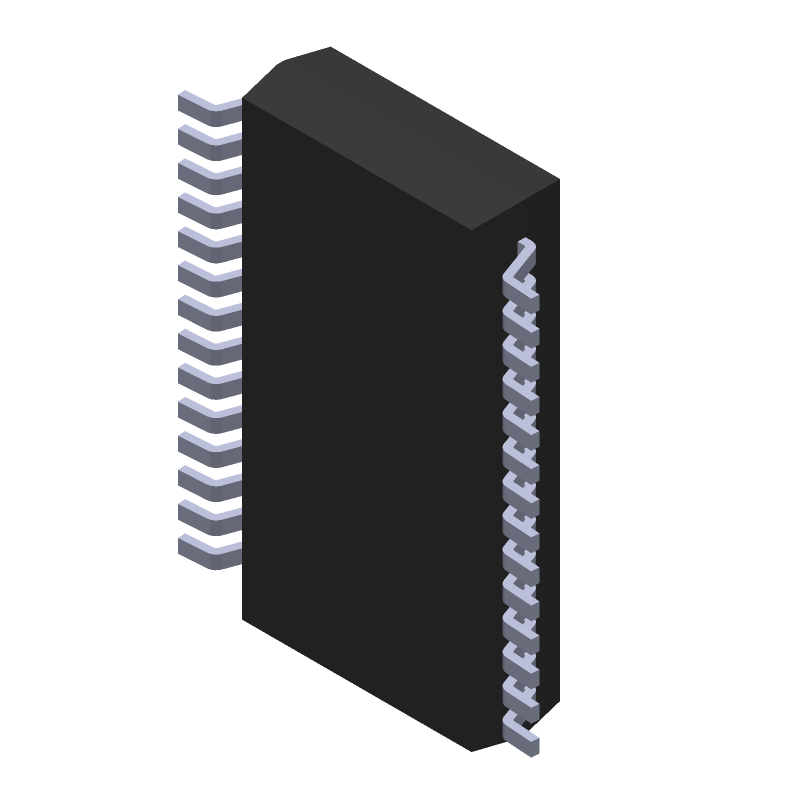 PIC32MM0256GPM028-I/SS footprint, schematic symbol and 3D model by ...