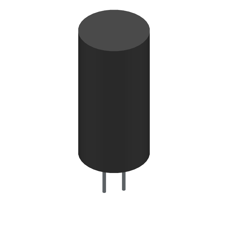 EEU-FC0J392 footprint, schematic symbol and 3D model by Panasonic
