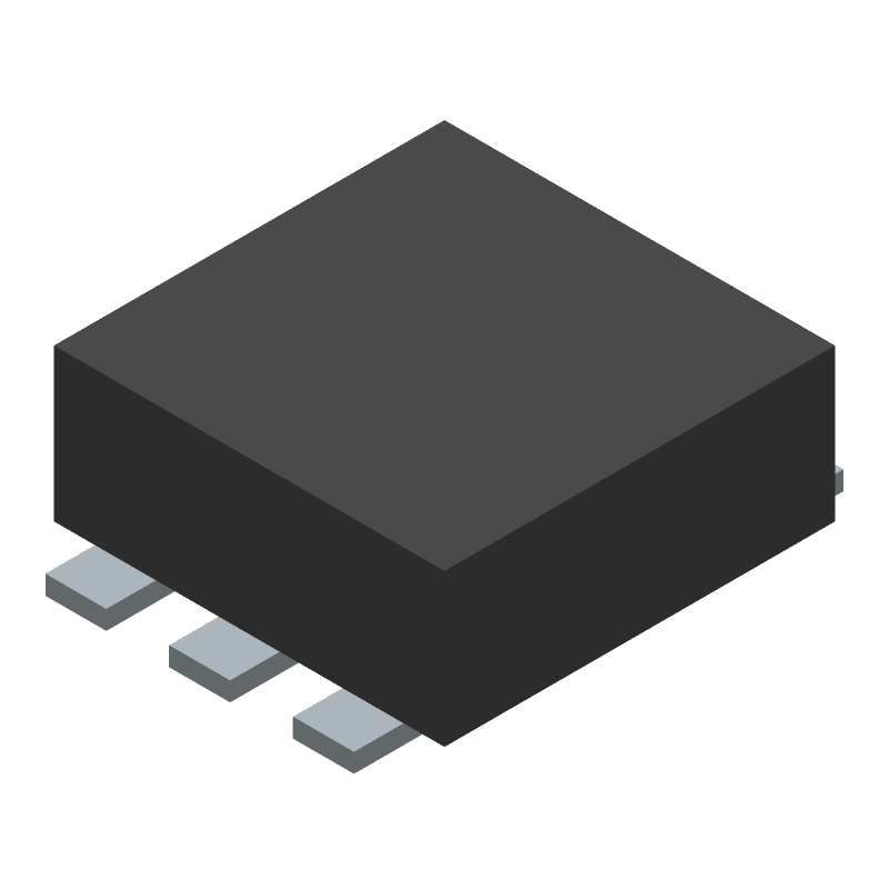 NVLJWS013N03CL footprint, schematic symbol and 3D model by onsemi