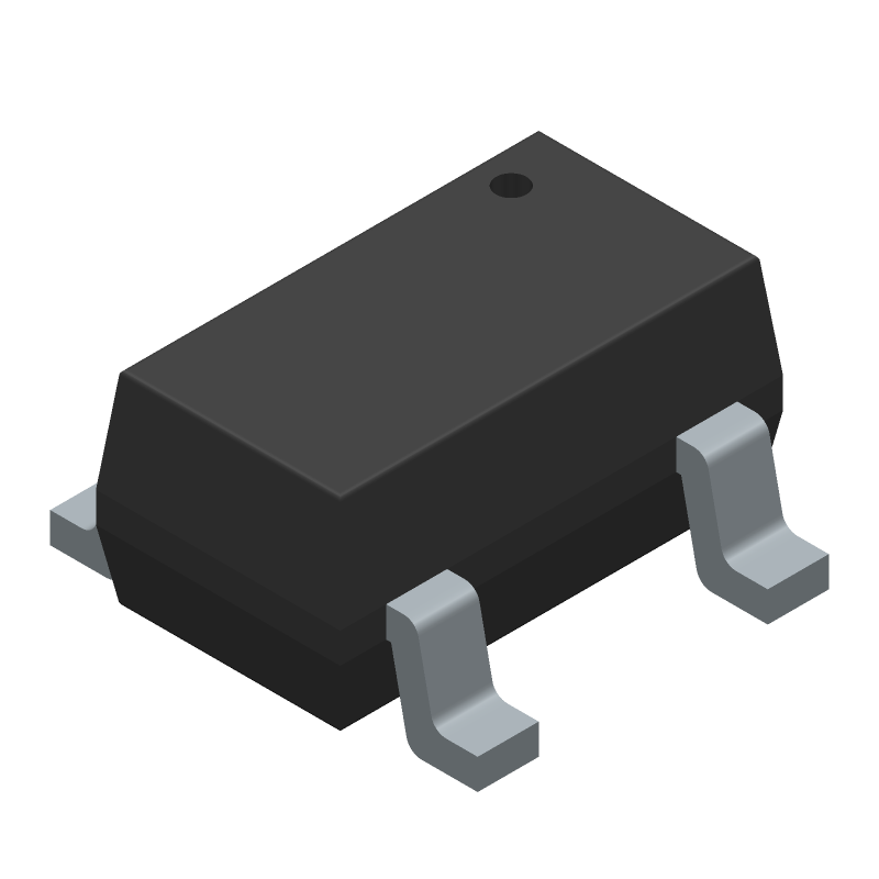 FIN1002M5X footprint, schematic symbol and 3D model by onsemi