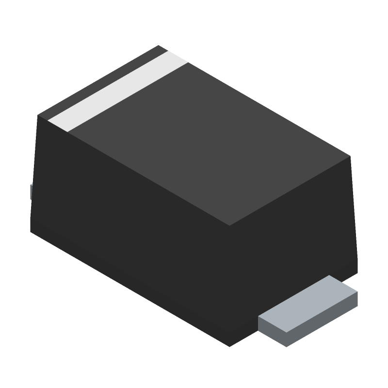 RS1KFA footprint, schematic symbol and 3D model by onsemi