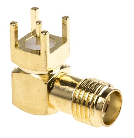 SMA-RA-CONNECTOR footprint, schematic symbol and 3D model by LPRS