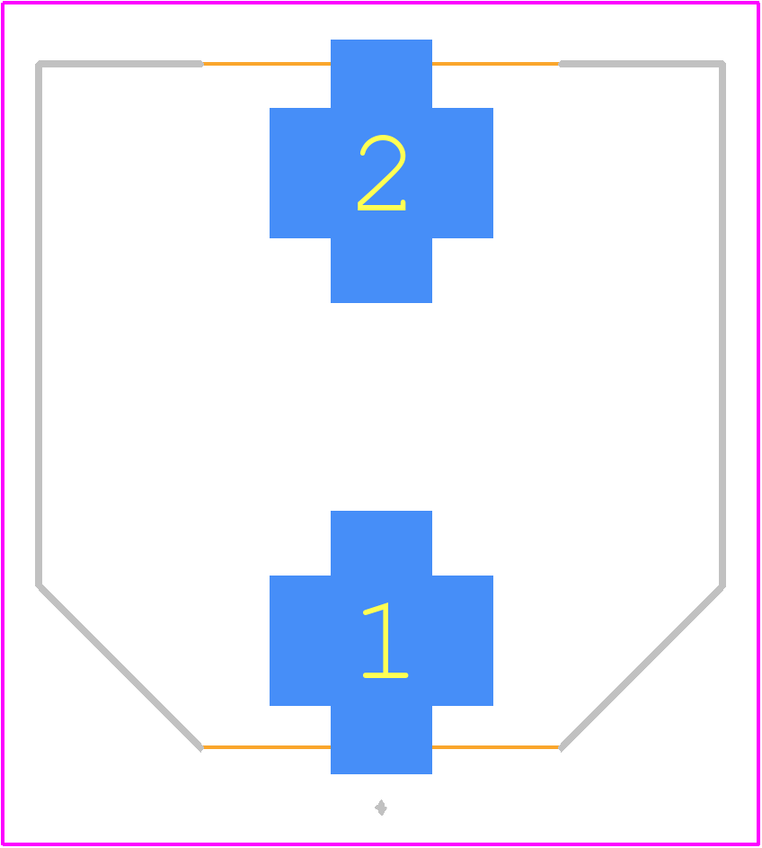EEE-FK1J681AV footprint, schematic symbol and 3D model by Panasonic