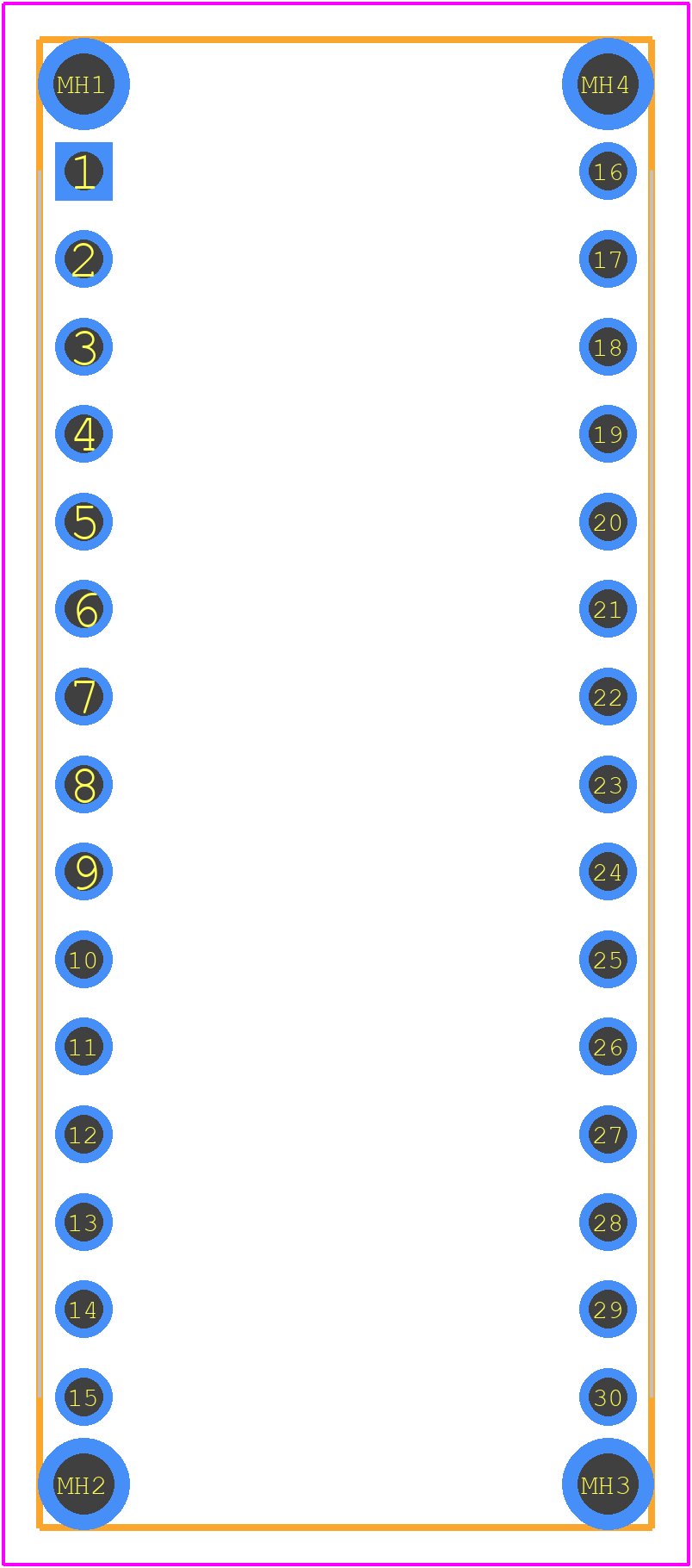 ARD-NANO30NP footprint, schematic symbol and 3D model by Gravitech