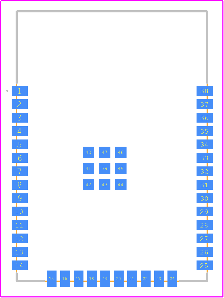 Esp32 Wroom 32 Footprint Schematic Symbol And 3d Model By Espressif Systems