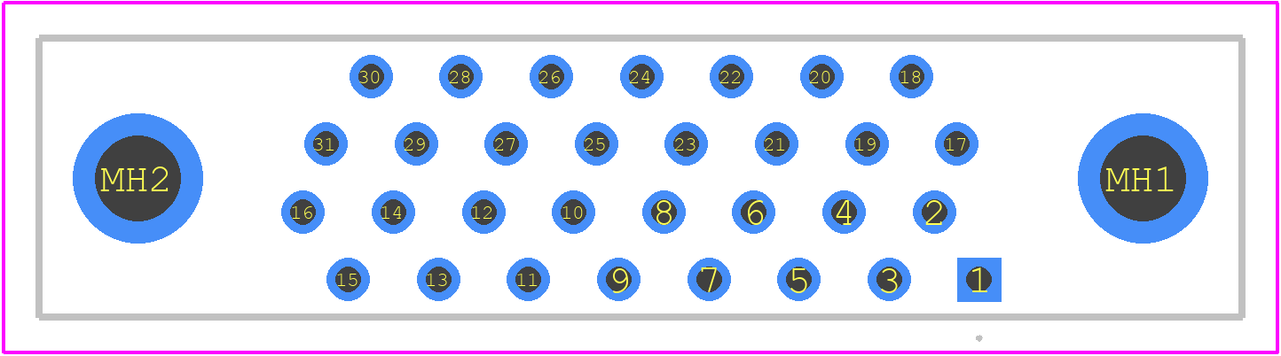 M83513/28-E02NN footprint, schematic symbol and 3D model by Glenair