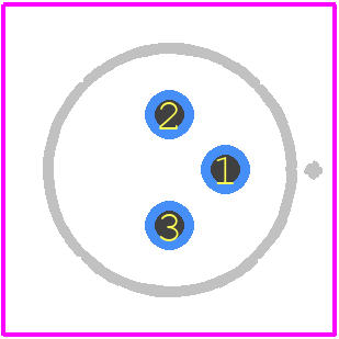 2N2222A footprint, schematic symbol and 3D model by STMicroelectronics