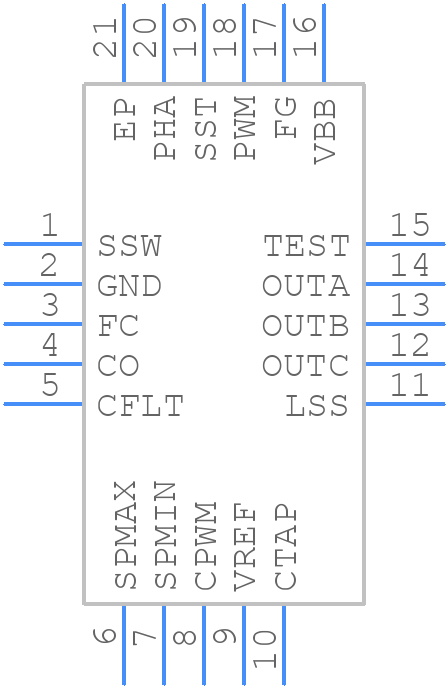 A4942GESTR-T footprint, schematic symbol and 3D model by Allegro ...