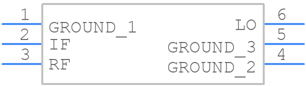 ADE-1LH+ footprint, schematic symbol and 3D model by Mini-Circuits