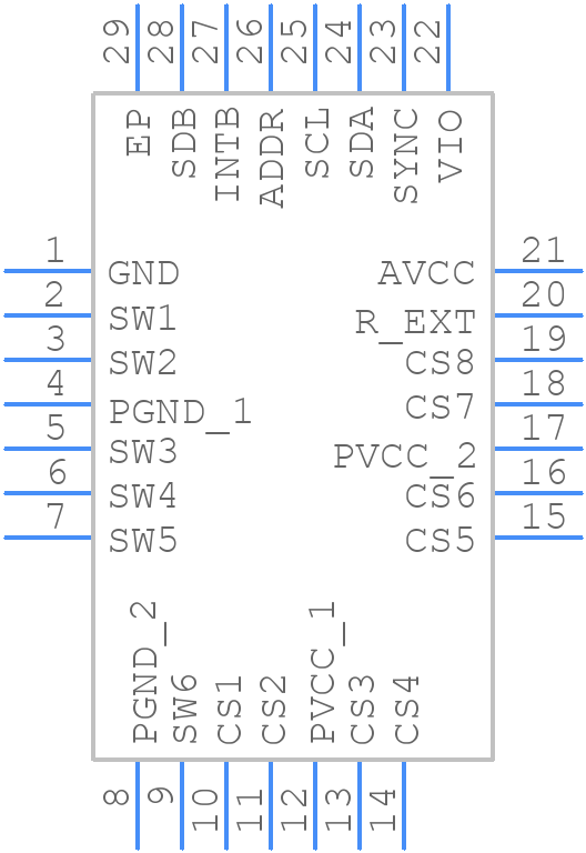 IS31FL3738-QFLS4-TR footprint, schematic symbol and 3D model by ...