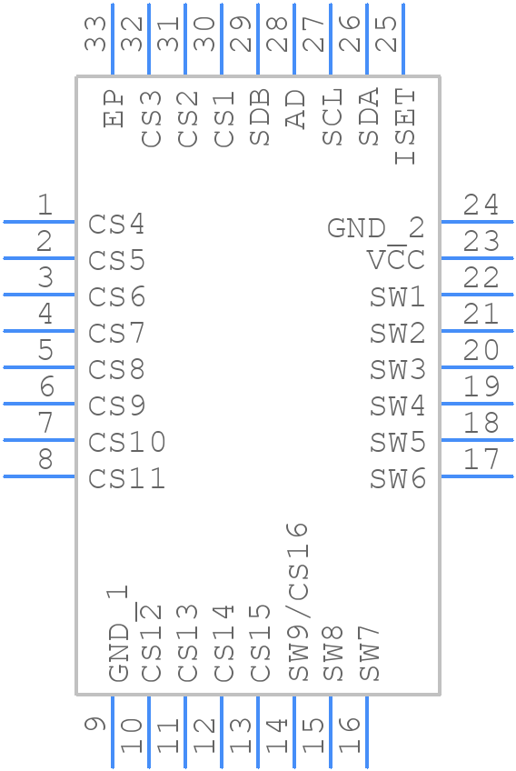 IS31FL3719-QFLS4-TR footprint, schematic symbol and 3D model by ...
