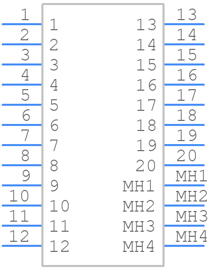 47272-0001 footprint, schematic symbol and 3D model by Molex