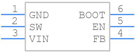 TPS54202DDCR footprint, schematic symbol and 3D model by Texas Instruments