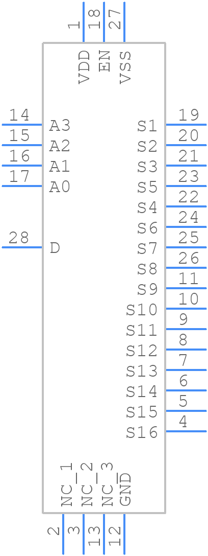 ADG1206YRUZ footprint, schematic symbol and 3D model by Analog Devices