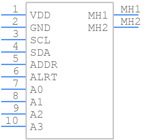 ADS1115 footprint, schematic symbol and 3D model by Adafruit