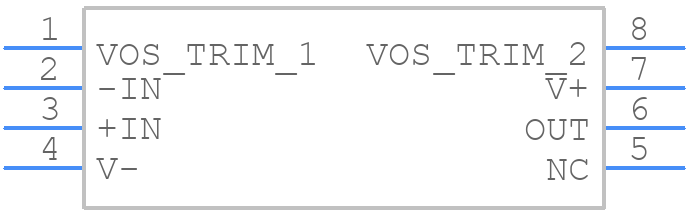 OP07CSZ-REEL footprint, schematic symbol and 3D model by Analog Devices