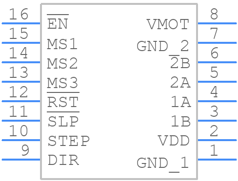 A4988 MODULE footprint, schematic symbol and 3D model by Pololu