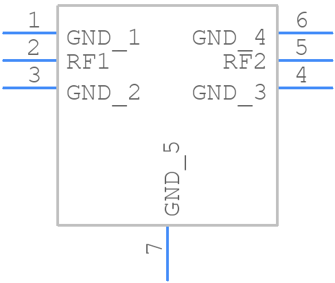 HMC657LP2E footprint, schematic symbol and 3D model by Analog Devices