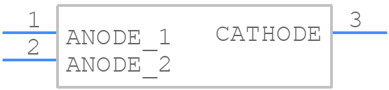 BAT54C footprint, schematic symbol and 3D model by onsemi